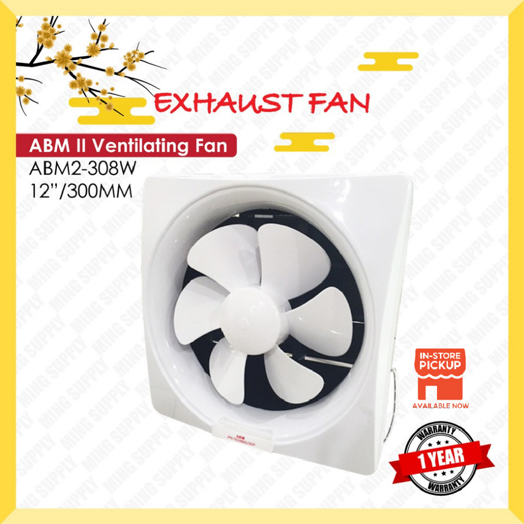 Wall Exhaust Fan 12" Air Ejector Ventilator Bedroom Living Toilet ...