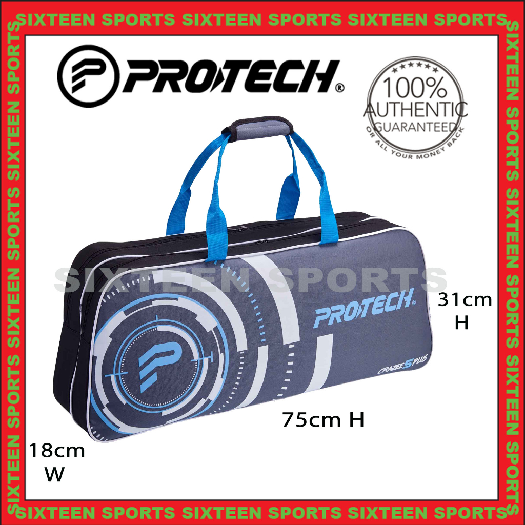 Protech Crazee 5 (2 Zips Thermal Badminton Bag) | Shopee Malaysia