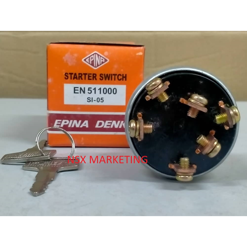 SI-05-EP Key Switch GENUINE Epina Lorry Ignition Switch EN511000 6Pin ...
