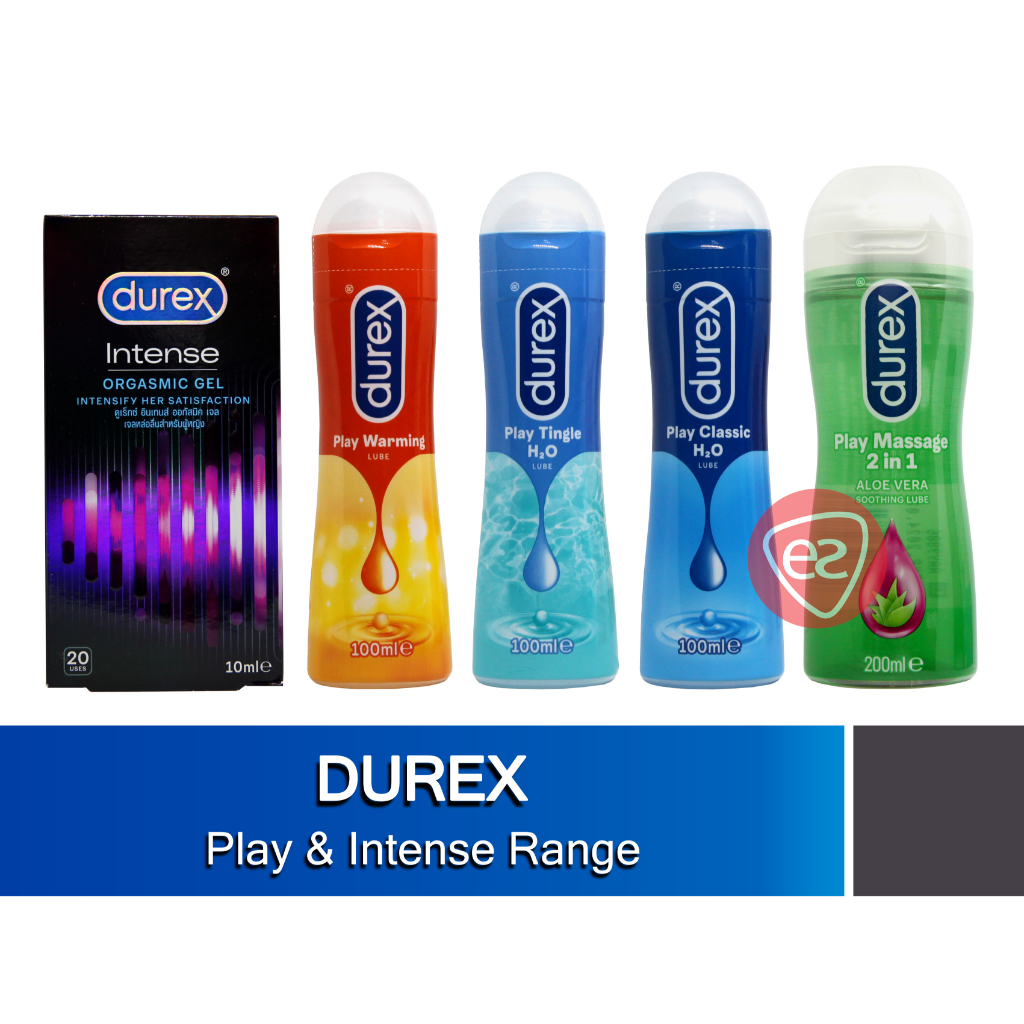 DUREX PLAY (CLASSIC / TINGLE H2O/ WARMING/ SWEET STRAWBERRY LUBE/ INTENSE ORGASMIC GEL/ VIBE ...