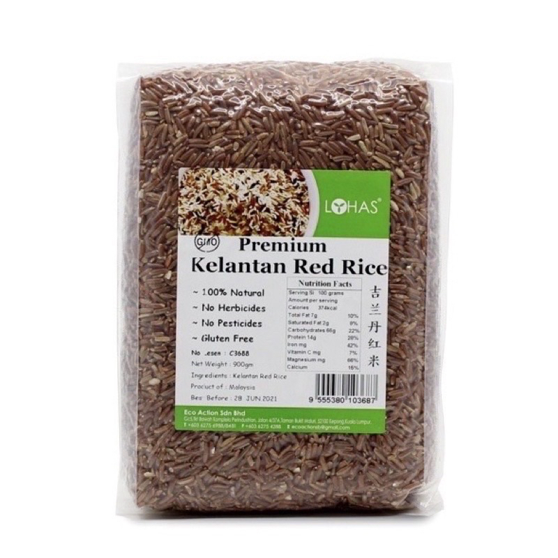 Lohas Kelantan Red Rice | LGI Red Rice | High Energy Red rice | Shopee ...