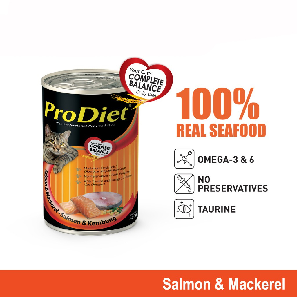 PRODIET 400G CAN FOOD TUNA / OCEAN FISH / MACKERAL /SEAFOOD / SALMON ...