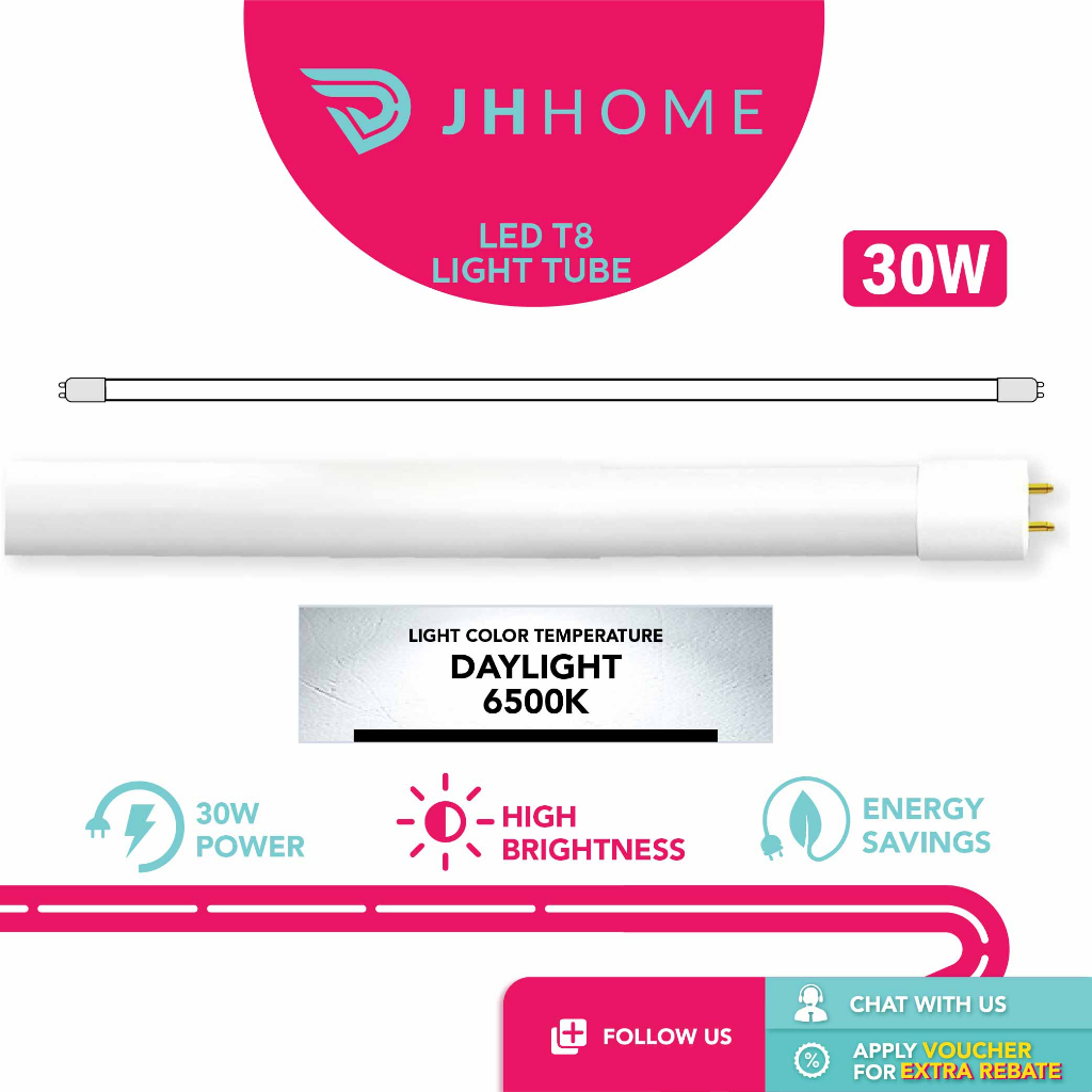 T8 LED Light Tube 4ft Daylight 6500K | 4ft LED Slim Fitting Casing With ...
