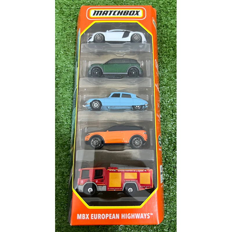 Matchbox 2023 5-Pack MBX European Highways (Audi R8, Mini Countryman ...