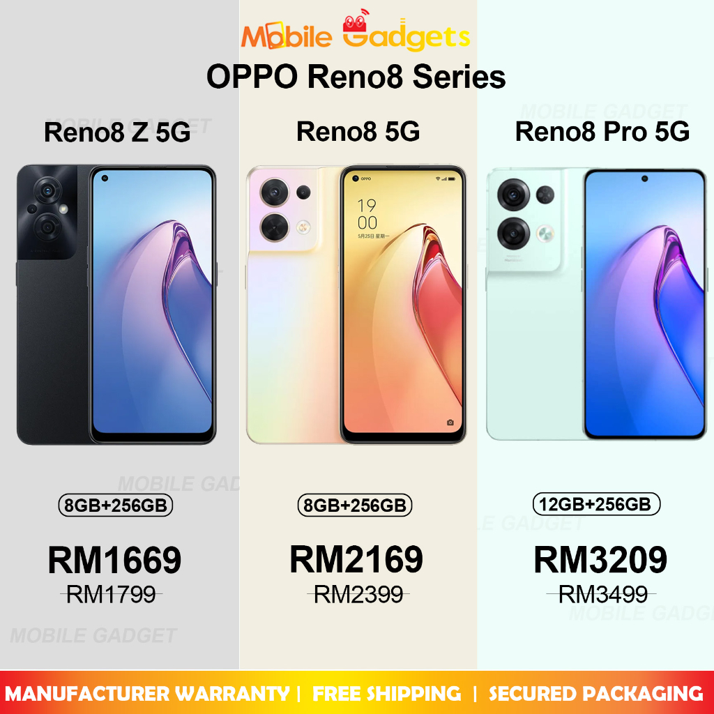 OPPO Reno8 Z 5G / Reno 8 5G [8GB+256GB] / Reno8 Pro 5G [12GB+256GB ...