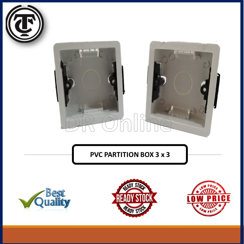 PVC Electrical Partition Box ( White) 3"x3 "/ 3"x 7" | Shopee Malaysia