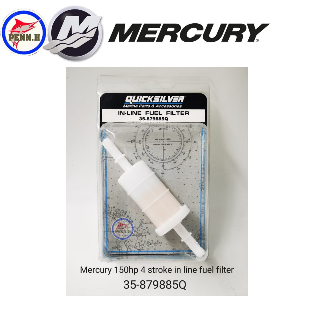 QUICKSILVER 35-879885Q IN-LINE FUEL FILTER for MERCURY 150hp 4 STROKE ...