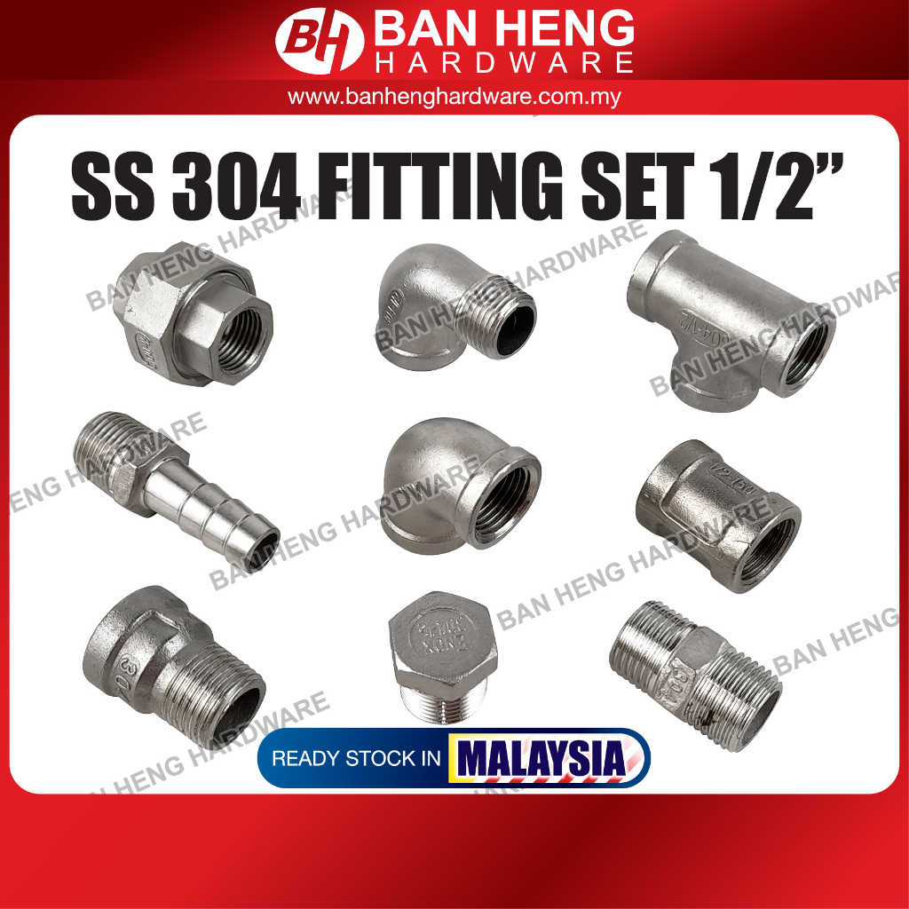 Stainless Steel SS304 Fitting - Socket, Nipple, Tee, Elbow, Union, Bush ...