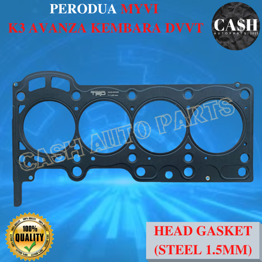 PERODUA MYVI K3 AVANZA KEMBARA DVVT HEAD GASKET METAL 1.5MM TRD RACING ...