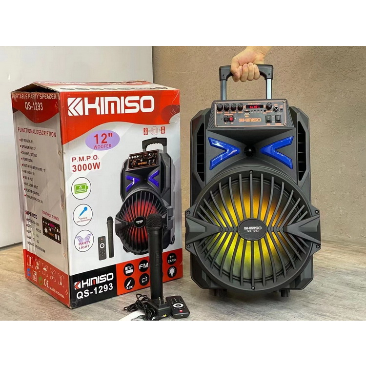 KIMISO QS-1293 MICROPHONE USB & MEMORY CARD KARAOKE AMPLIFIER SPEAKER ...