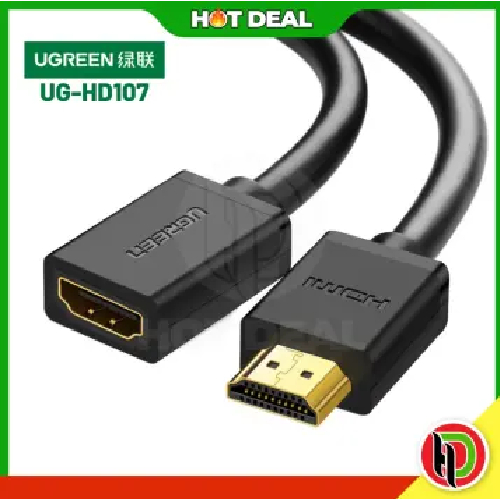 0.5m / 2.0m Ugreen UG-HD107 HDMI (M) To HDMI (F) Cable - Ugreen 4K HDMI Male to Female Cable ...