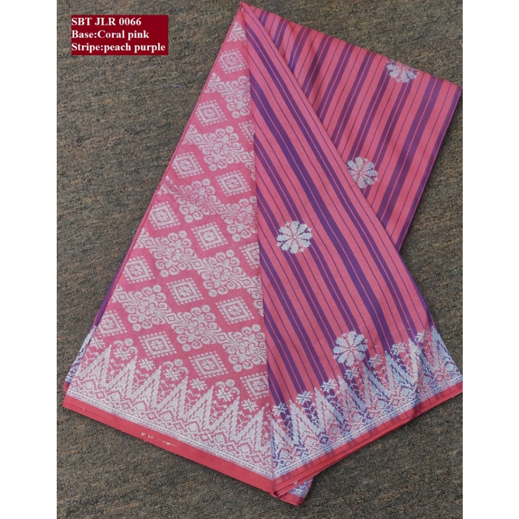Songket Bunga Tabur Jalur Sepasang 4.25 meter(Pastel Color) | Shopee ...