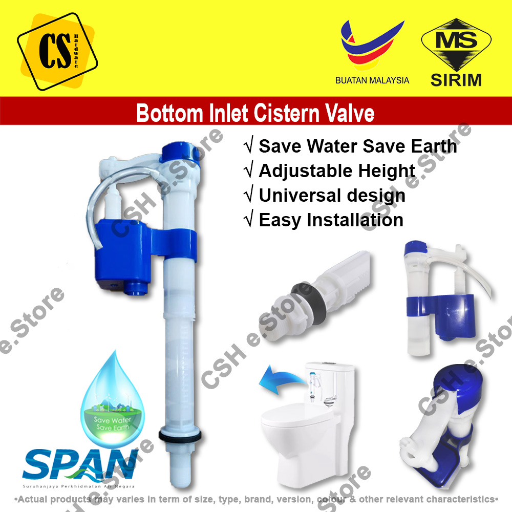 Bottom Inlet Cistern Valve Bottom Inlet Entry Fill Valve Injap Tandas ...