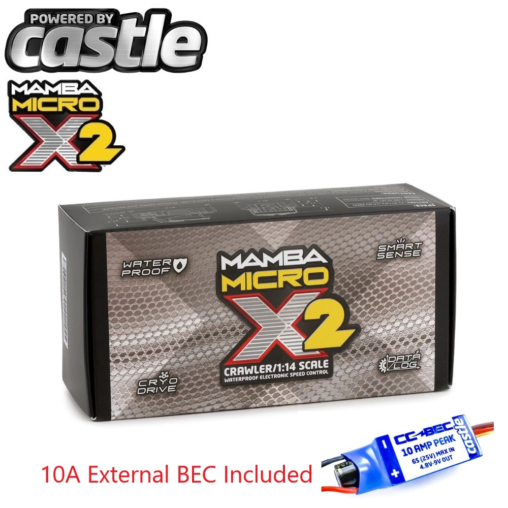 Castle Creations Mamba Micro X2 Crawler Waterproof Sensored Brushless ESC CSE010017100 | Shopee ...