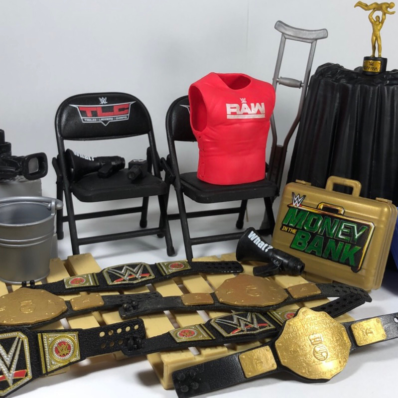 (Ready Stock)Mattel WWE Figure Belt and Chair Accessories | Shopee Malaysia