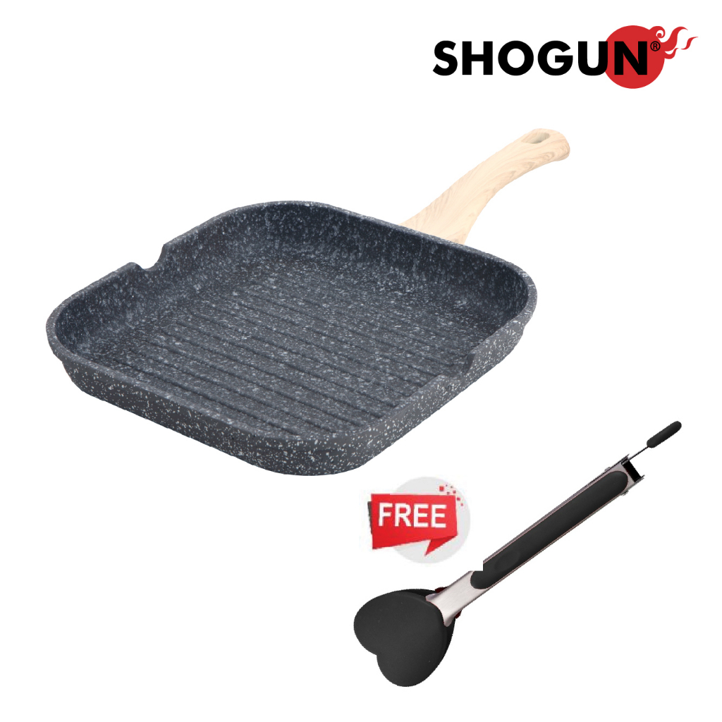 Shogun Granite Plus 28 x 28cm Non-stick Grill Pan, 1.9L (IH) (Free K ...