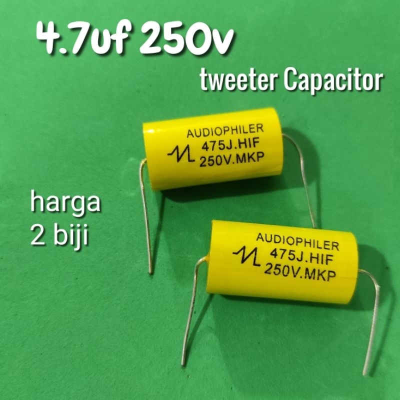 2 biji 4.7uf 250v Tweeter Capacitor kapasitor tweeter | Shopee Malaysia