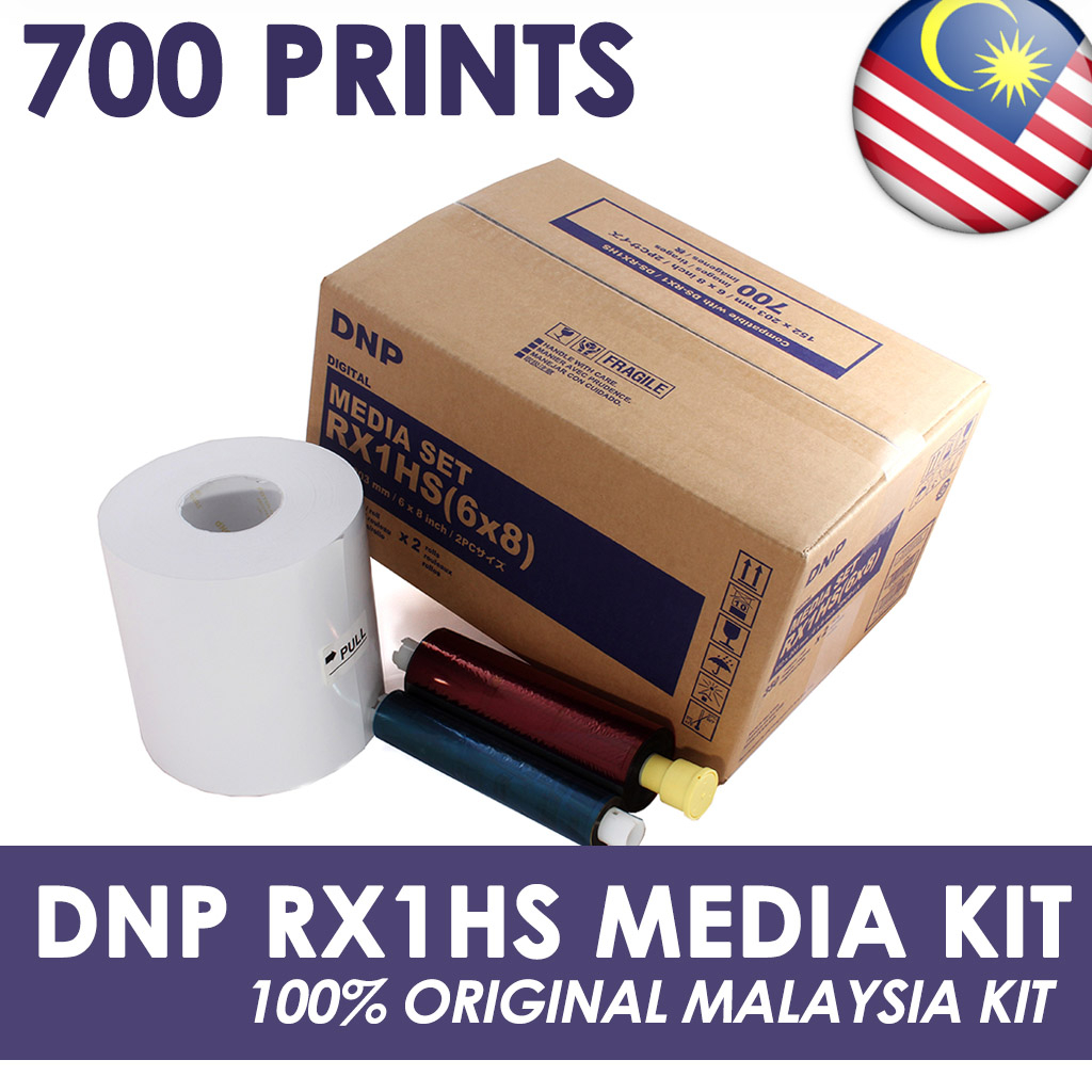 DNP RX1-HS Media Kit 2 sets 4R, 5R, 6R, 3R (1400 4x6" 6x8" 5x7" 3.5x5" paper and ink - ORIGINAL ...