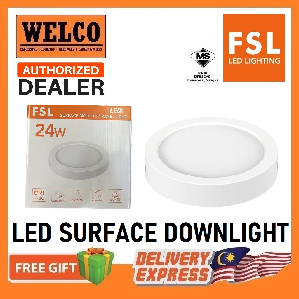 FSL LED CEILING LAMP / SURFACE DOWNLIGHT 18W & 24W [ROUND] | Shopee ...