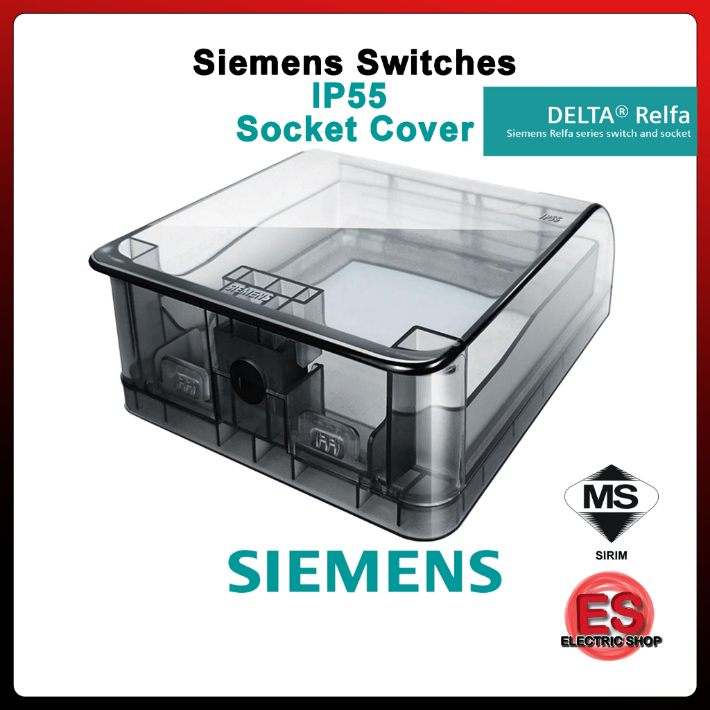 SIEMENS - IP55 Socket Cover (5UH1055-3NC01) Transparent Black ...