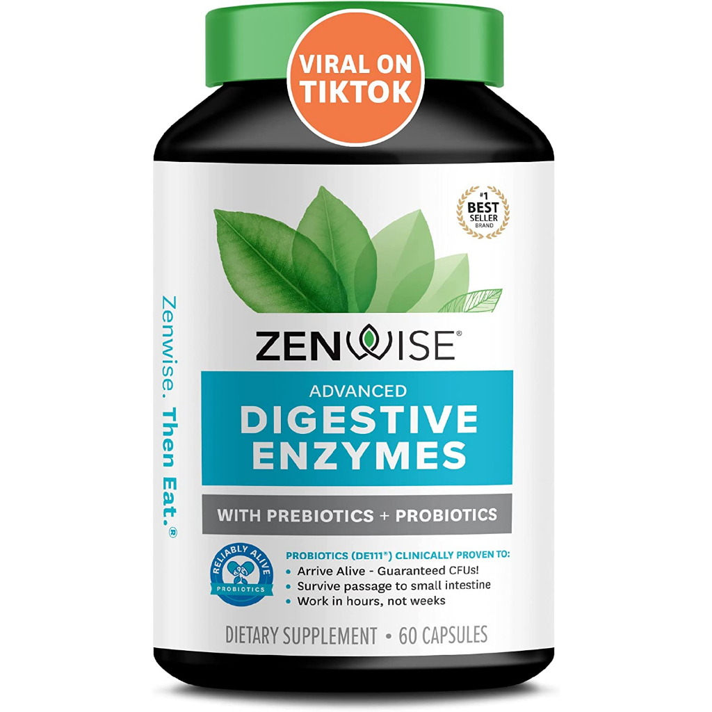 Zenwise Probiotic Digestive Multi Enzymes, Probiotics for Digestive ...