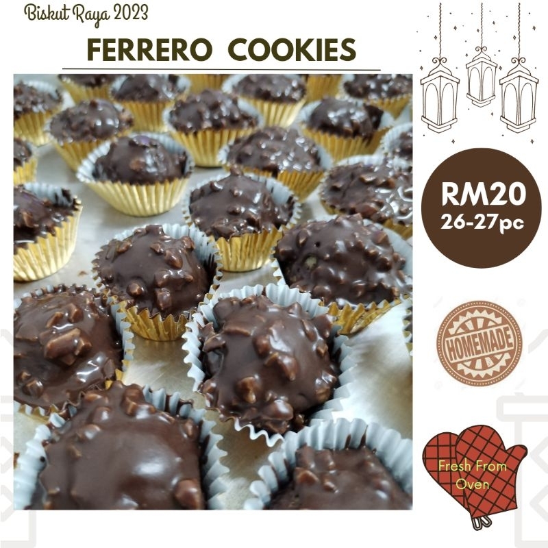 Ferrero Cookies Homemade / Biskut Ferrero Hazel Coklat | Shopee Malaysia