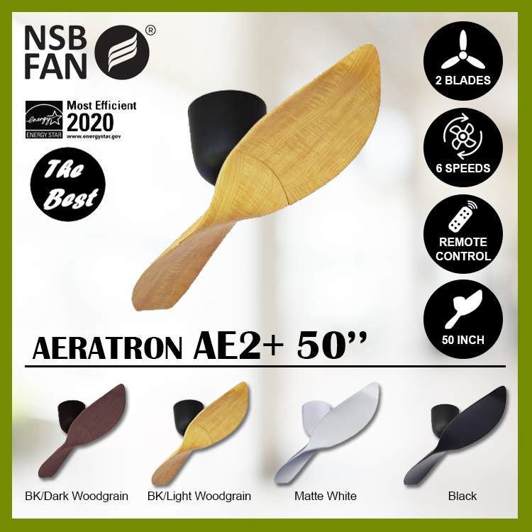 NSB FAN AERATRON AE2+ WIFI READY 50 INCH DC MOTOR 2 BLADE REMOTE ...