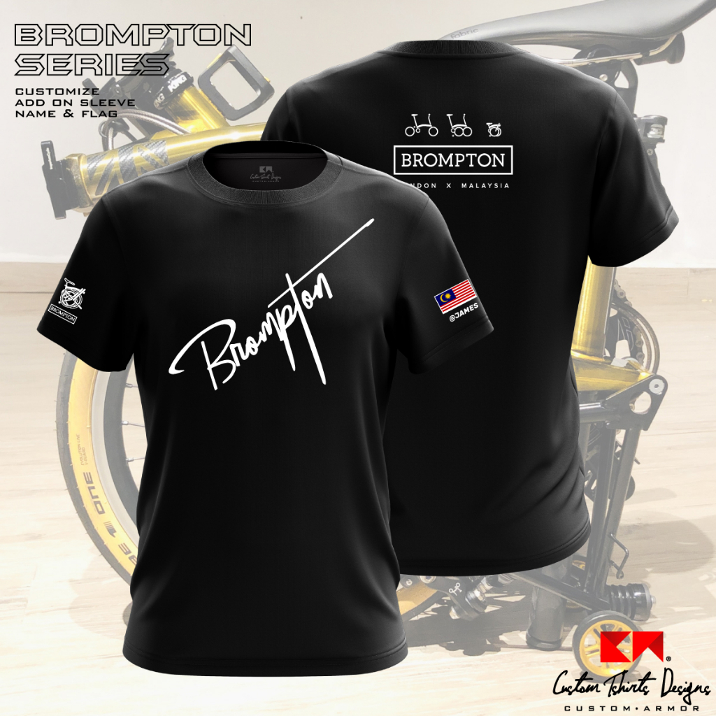 Brompton Signature Design | Tri-Fold Rider Series T-shirt | | Shopee ...
