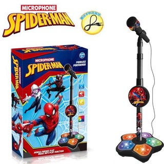 Spiderman LED Light Standing Microphone Singing Karaoke Connect to MP3 ...