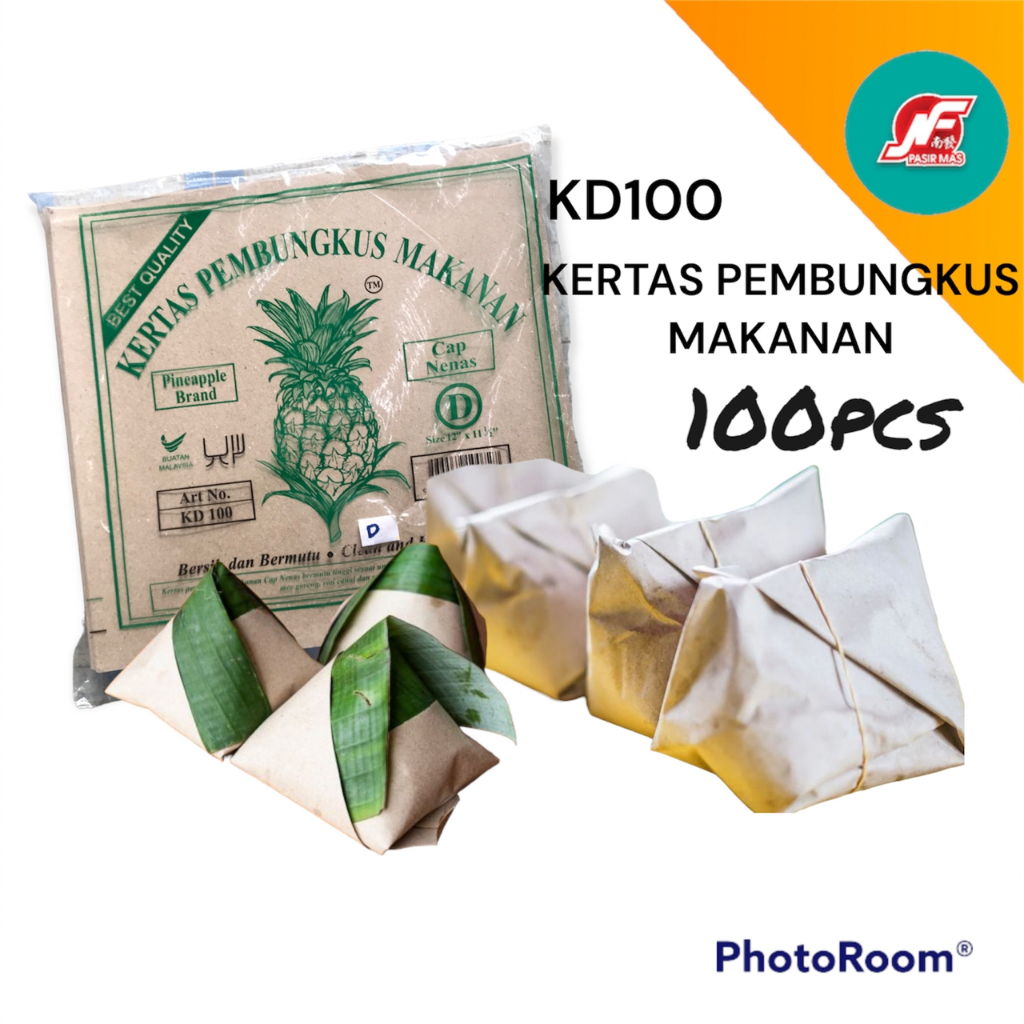 100pcs Disposable Food Wrapping Kertas Pembungkus Makanan Kertas ...