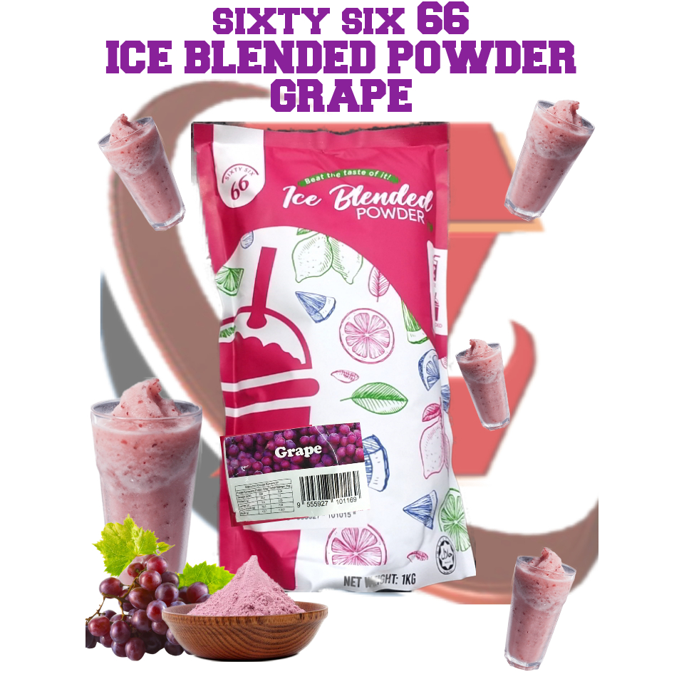 SIXTY SIX 66 ICE BLENDED POWDER 1KG | PERISA ANGGUR | SERBUK AIR BALANG ...