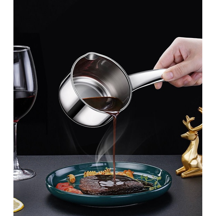 HOMS Small Melting SUS 304 Pot 350ml Warmer Coffee Pot Milk Warming Pot ...