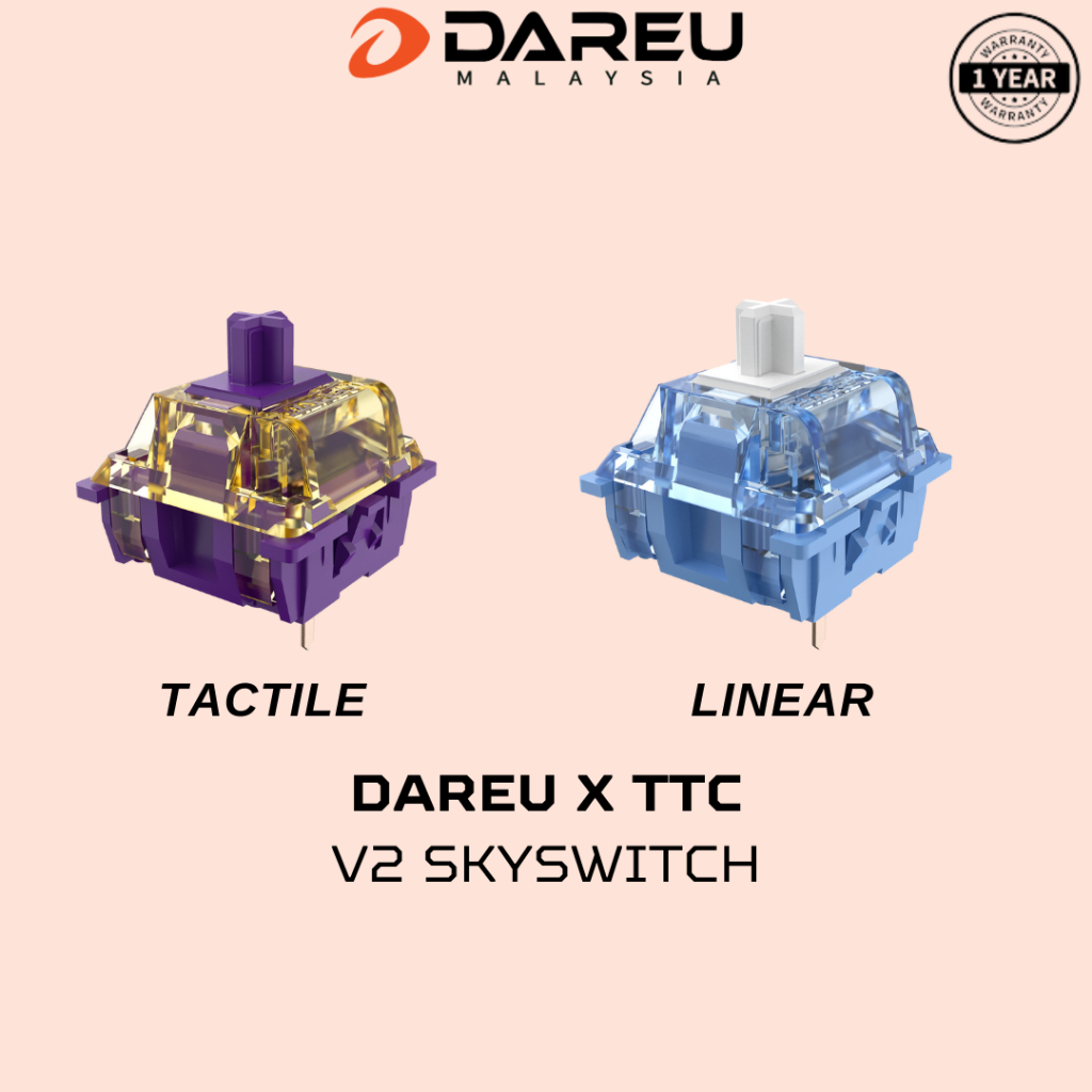 Dareu x TTC V2 Linear Blue-Sky Switch Keyboard (45 Pcs) | Shopee Malaysia