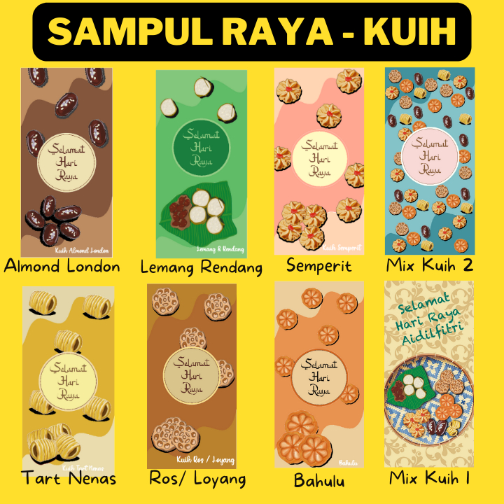 Sampul Duit Raya 2025 Money Packets Kuih Raya Biskut Raya Almond London ...