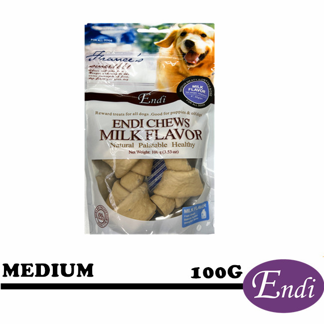 Endi Milk Flavor Meaty Knot Chew Bone (Medium) 100G | Shopee Malaysia