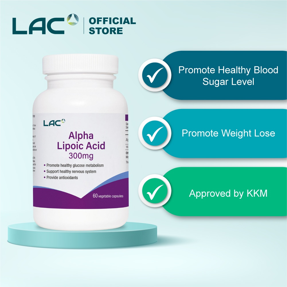 LAC Alpha Lipoic Acid 300mg (60 Vegetable Capsules) | Shopee Malaysia