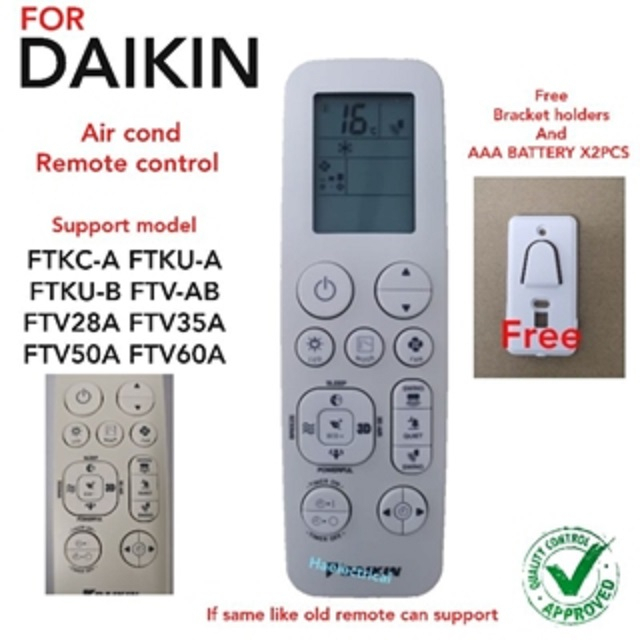 daikin air cond remote control FTV28A FTV30A FTV50A FTV60A FTKC-A FTKU ...