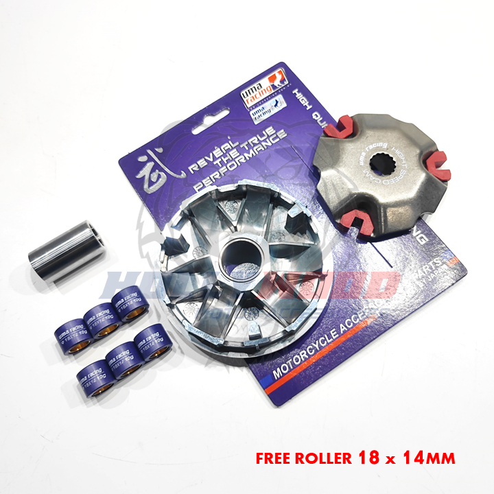 RACING PULLEY ASSEMBLY UMA RACING EGO EGO'S NOUVO NOUVO'S (18x14) OVER RANGE PULLEY ROLLER 10G ...