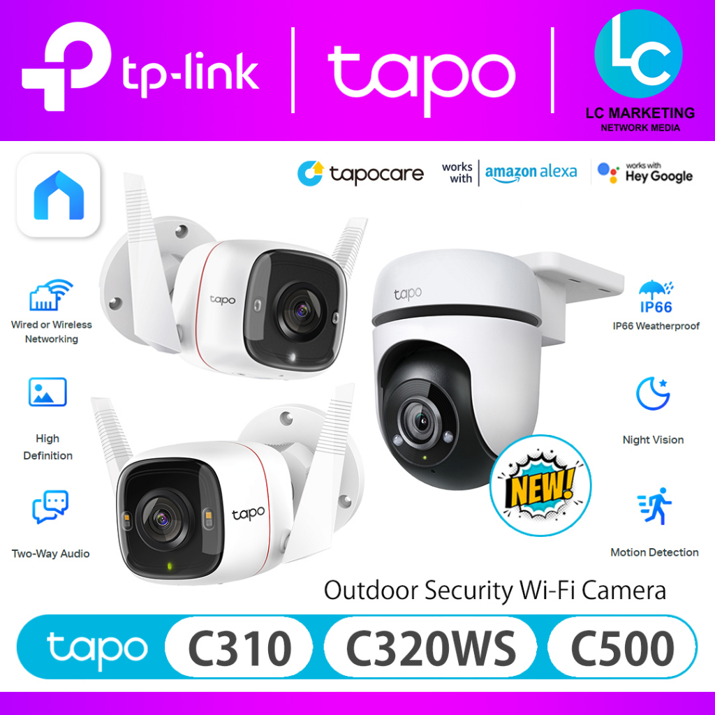 TP-Link Tapo C310 │ C320WS │ C325WB │ C500 │ C510W │ C520WS Outdoor ...
