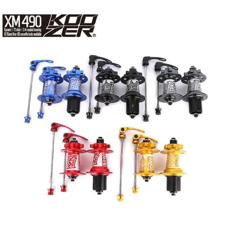 Koozer XM490 Hubs 4 Bearing MTB Mountain Bike Hub Rear 10*135mm QR 100* ...