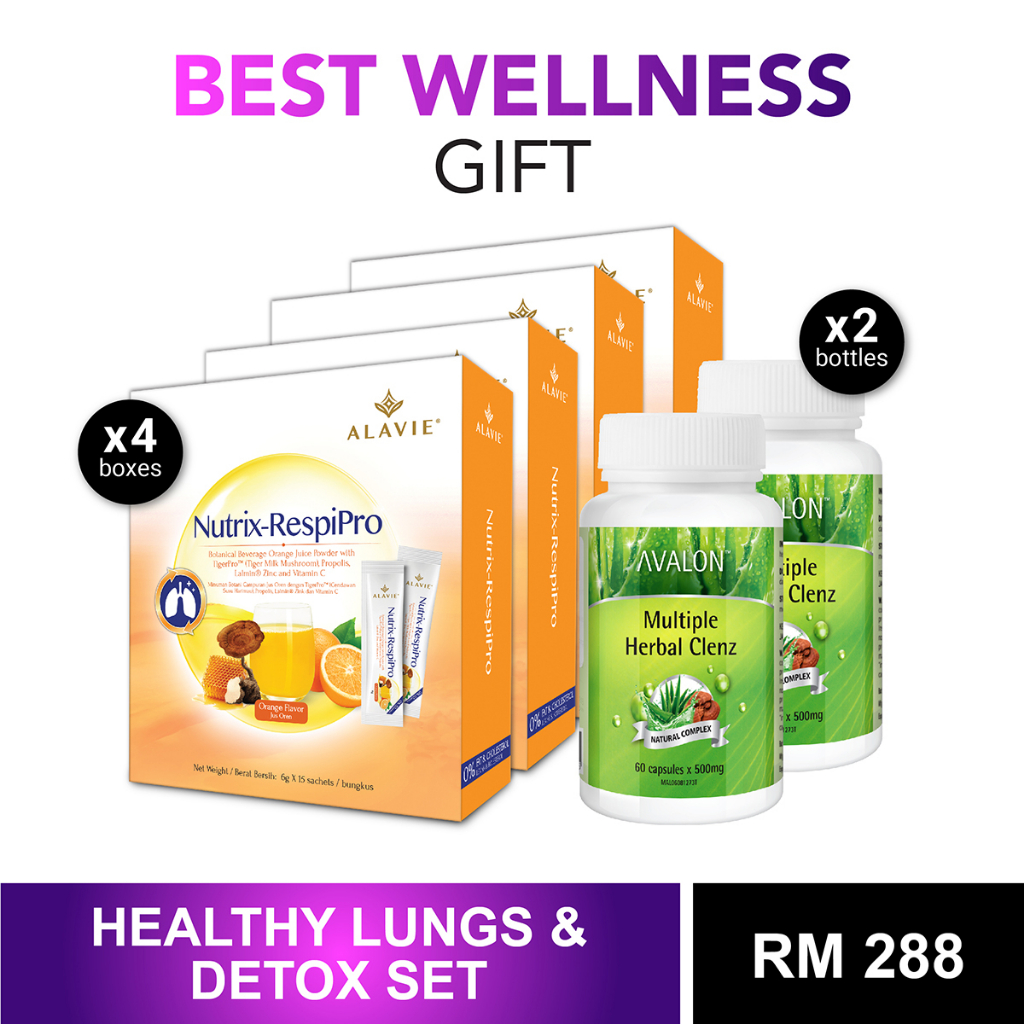 [GIFT SET] 4b ALAVIE Nutrix-RespiPro + 2b AVALON Multiple Herbal Clenz ...