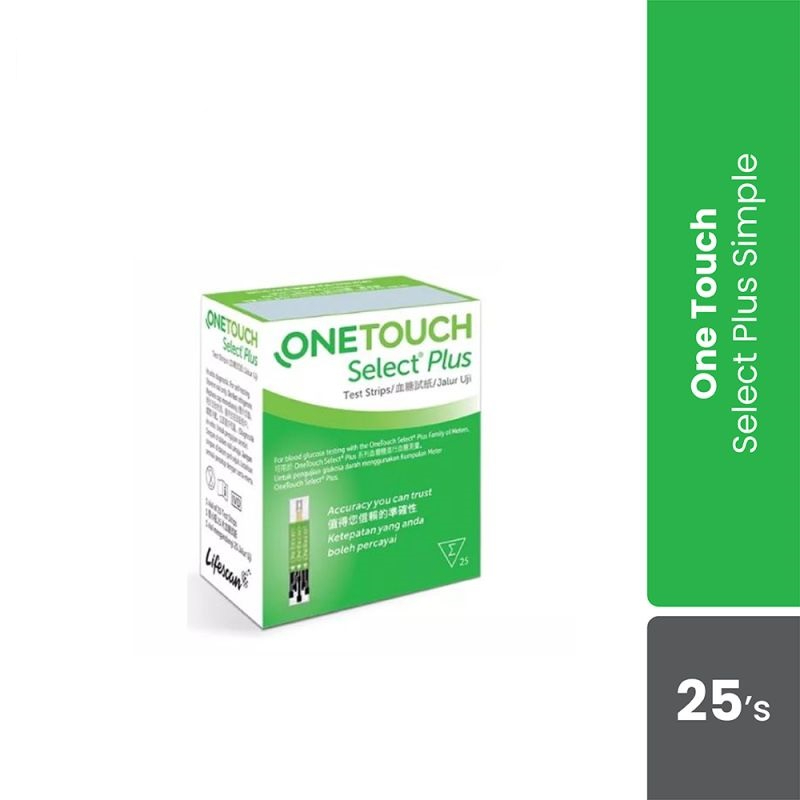 ONE TOUCH SELECT SIMPLE PLUS TEST STRIPS 25'S (SELECT SIMPLE PLUS ...