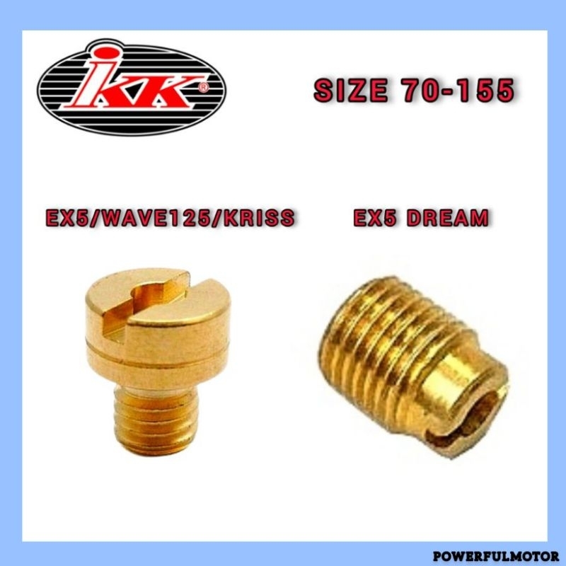 IKK MAIN JET EX5/WAVE125/KRISS/EX5 DREAM SIZE 70-155 IKK 100% ORIGINAL ...