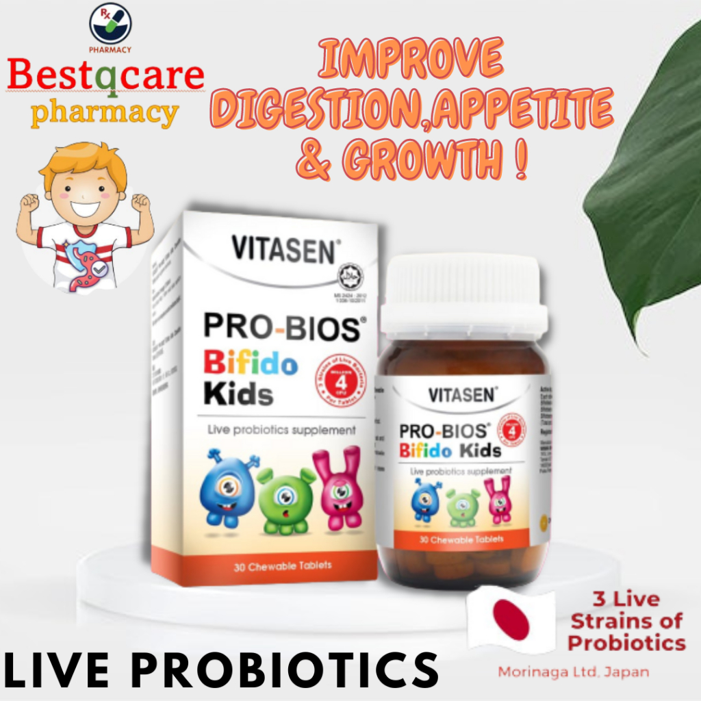 VITASEN PRO-BIOS BIFIDO KIDS 30'S TABLETS (CHEWABLE) | Shopee Malaysia