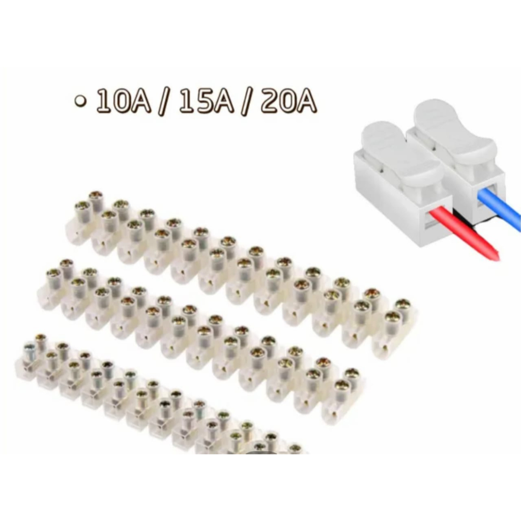 10Amp, 15Amp, 20Amp PVC Terminal Block Connector (1Pcs = 12 Terminal ...