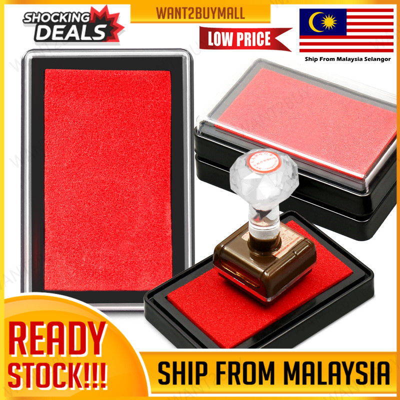 🇲🇾 🏆 Red Colour Cop Stamp Replacement Spare Inkpad Refill Ink Pad ...