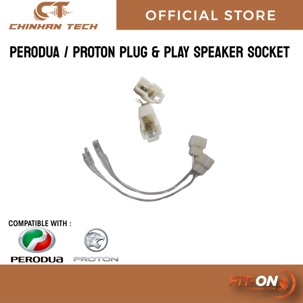 [2 Pieces] Perodua / Proton Plug & Play Socket for Speaker [1 Pair] No ...
