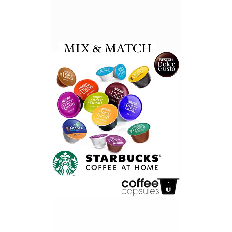 MIX & MATCH COFFEE CAPSULE STARBUCK DOLCE GUSTO NESTLE MURAH! | Shopee ...