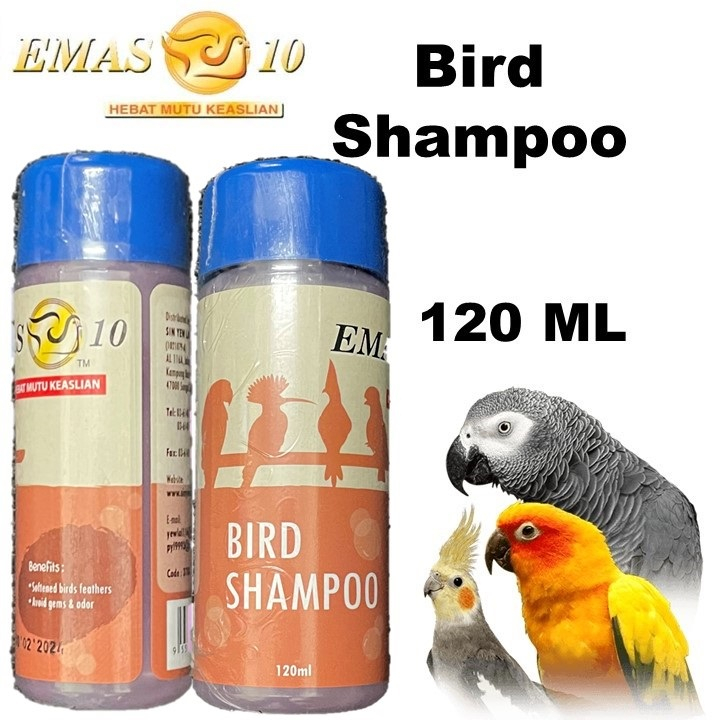 Emas 10 - Bird Shampoo 120ml - Parrot syampu , syampoo burung (3788 ...