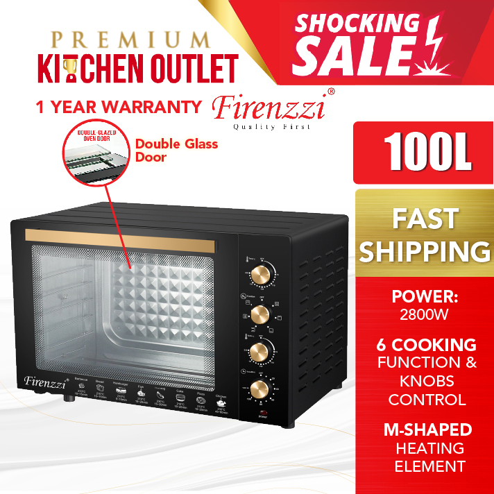 Firenzzi 100L Counter Top Oven TO-5210 | TO-5110 | 6 Cooking Functions ...